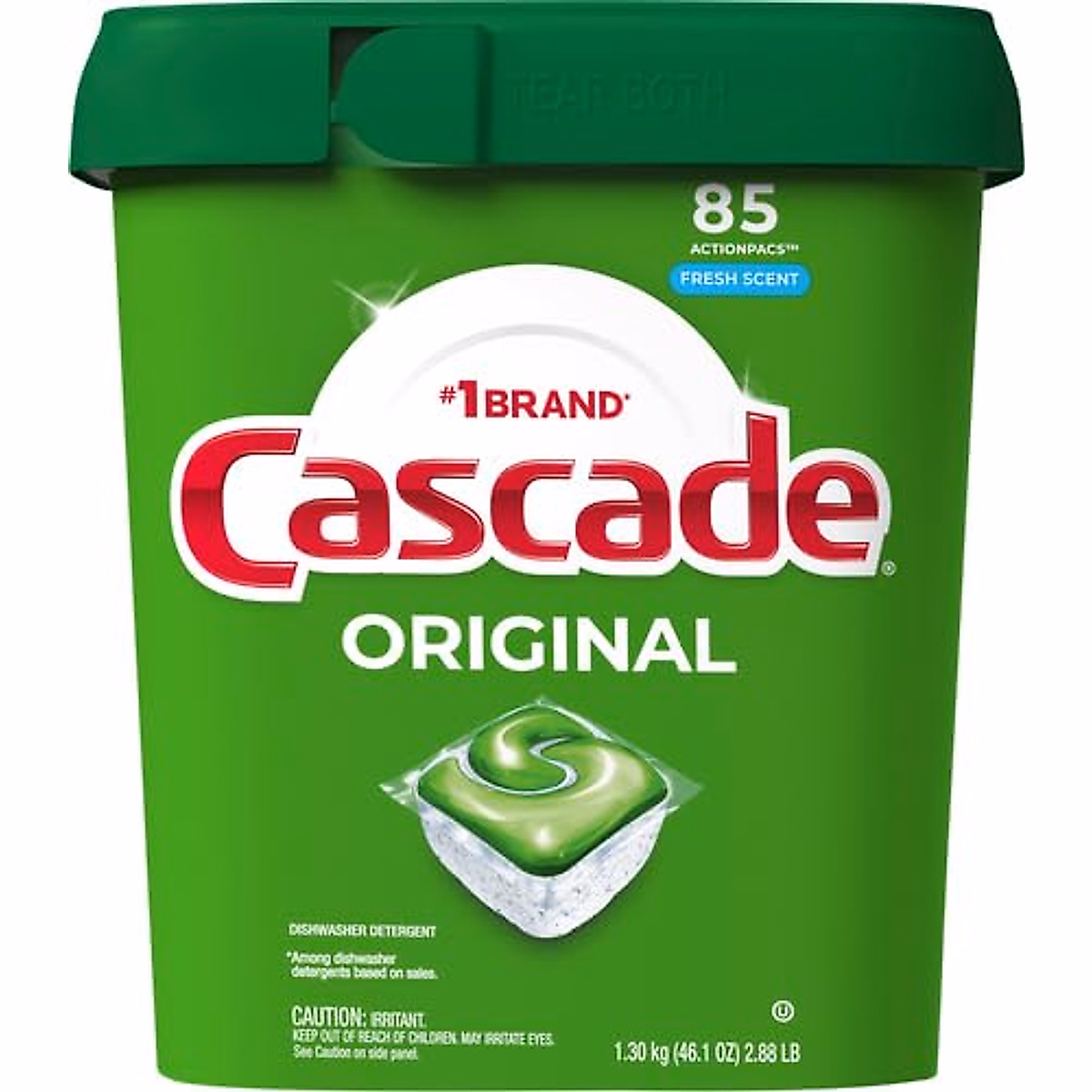 Cascade ActionPacs Dishwasher Detergent, Fresh Scent, 85-Count