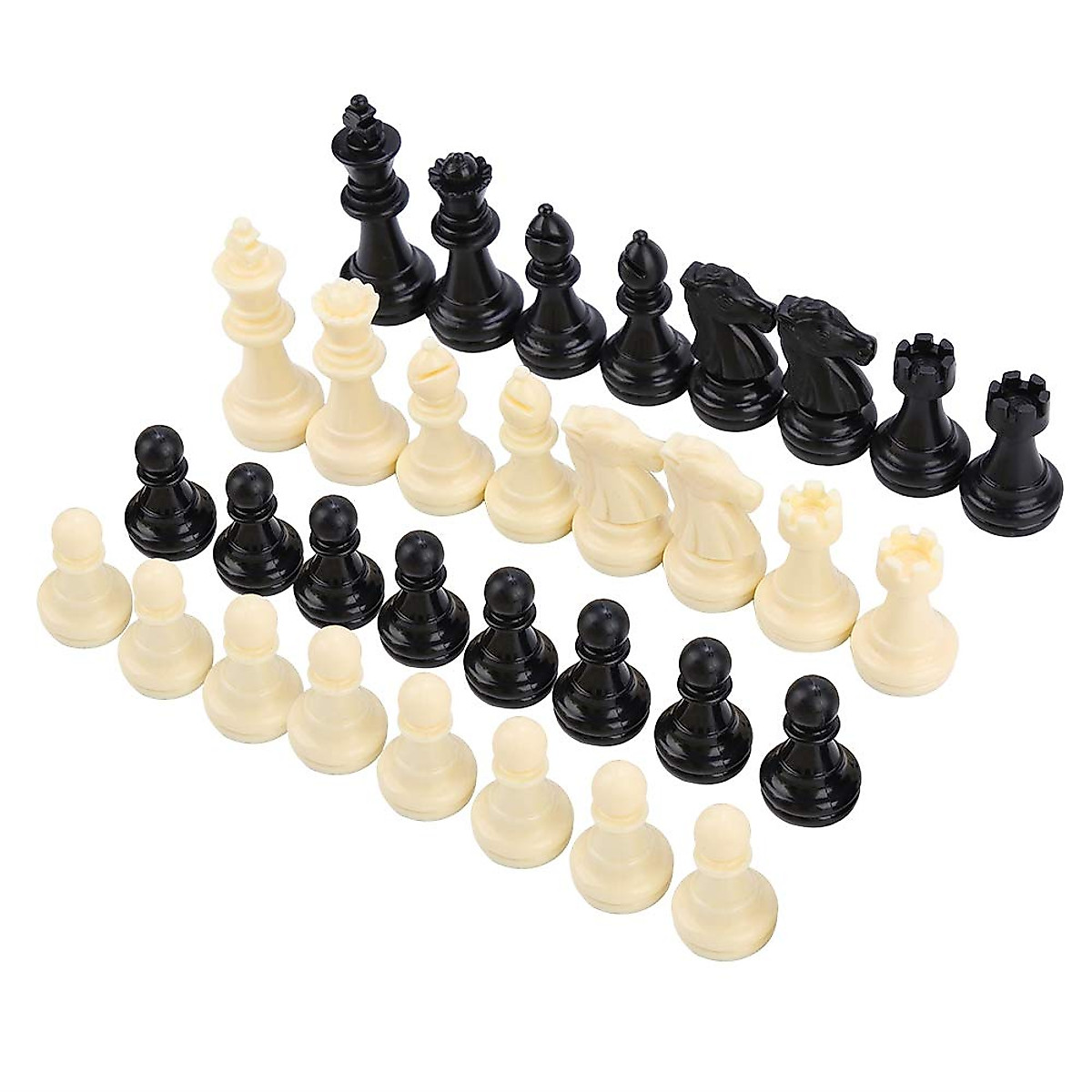 Chess Pieces, 32Pcs Plastic Magnetic Chess Game Pawns Figurine Pieces for Missing Piece Replacement