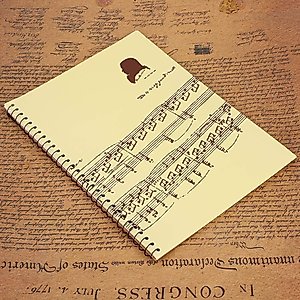 Songwriting Music Notebook, Notebook, Music Paper, 50 Pages Staff Stave Manuscript for Writer Music(Yellow sheet music pattern) [Unknown Binding]