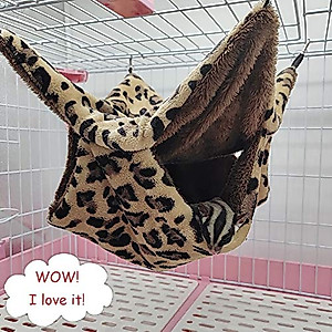 ELEpure Small Animals Hammock Guinea Pig Sugar Glider Bedding Nest Plush Hanging Bed Hideout for Ferret Chinchilla Squirrel Rat Hedgehog Gerbils Warm Playing