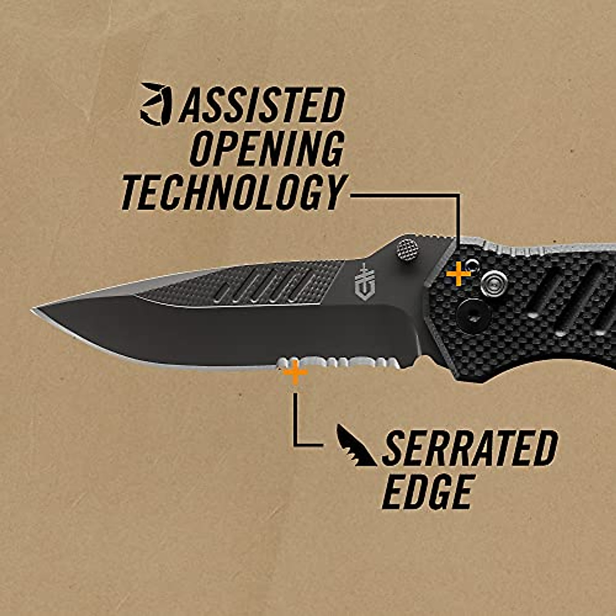 Gerber Gear Swagger Knife, Serrated Edge, Drop Point [31-000594]