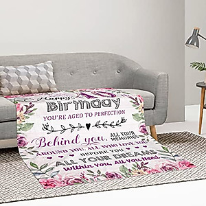 40th Birthday Gifts for Women Blanket 50" x 60", 40th Birthday Blanket for Women Turning 40, Wife Sister Mom Friends 1982 Birthday Gift