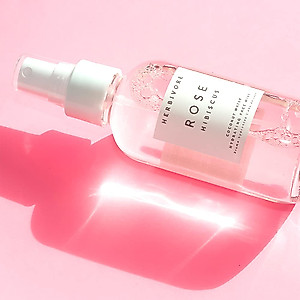 HERBIVORE Rose Hibiscus Coconut Water Hydrating Face Mist – Natural Dewy Glow, Organic Rose Water + Vegan Hyaluronic Acid, Plant-Based, Vegan, Cruelty-Free, 4 oz