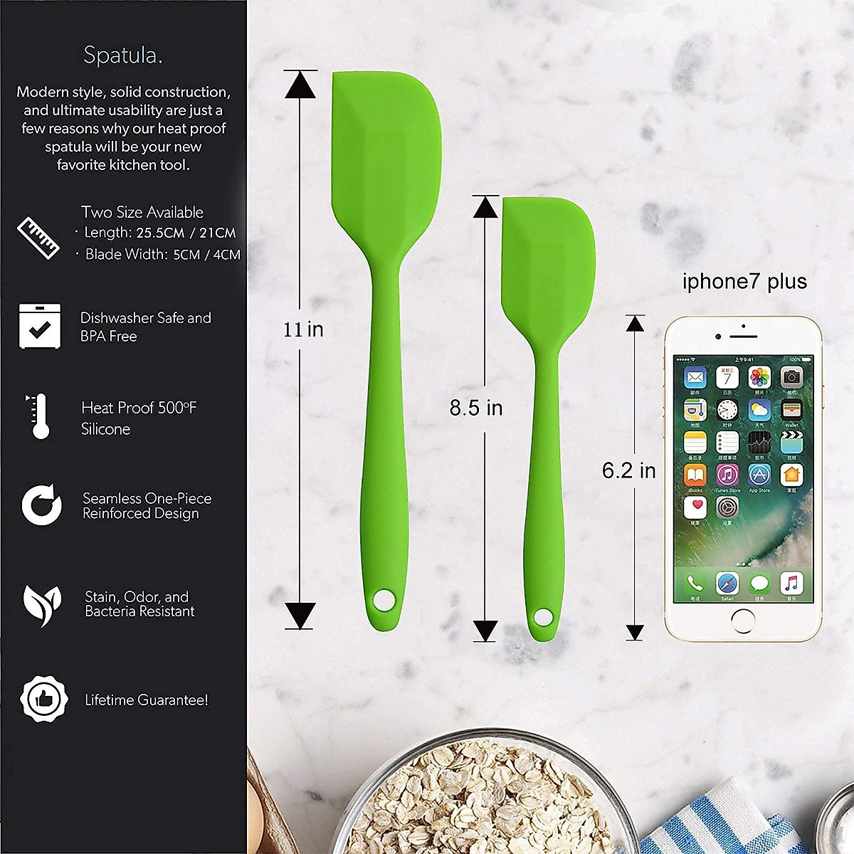 5-piece 8.5 inch Small Spatulas + 4-piece 11 inch Silicone Spatulas