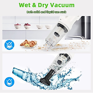 WLVLC Handheld Vacuum Cordless Rechargeable 9000PA Portable Handheld Vacuum Cleaner for Car Vacuum Cordless Rechargeable Powerful Cyclonic Suction Car Vacuum Cleaner Pet Pair Home 小卖清货，大卖请放过