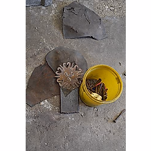 Small Metal Sun Faces, Sunny Home Décor, Wall Hanging, Authentic Upcycled Artwork from Haiti 6 Inches Round (Sun Faces)