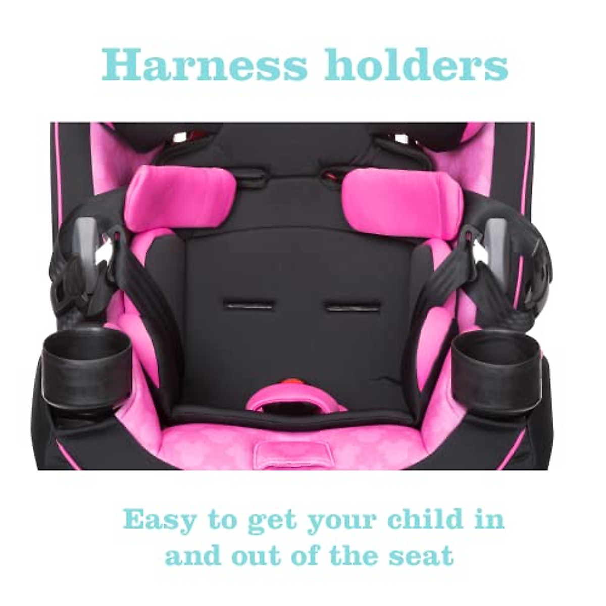 Disney Baby Grow and Go All-in-One Convertible Car Seat, Rear-facing 5-40 pounds, Forward-facing 22-65 pounds, and Belt-positioning booster 40-100 pounds, Simply Minnie