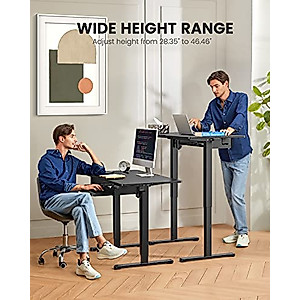 ErGear Electric Standing Desk with Keyboard Tray, Adjustable Height Sit Stand Up Desk, Home Office Desk Computer Workstation, 48x24 Inches, Black