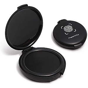 Fingerprint Ink Pad (Pack of 2) - Thumbprint Ink Pad for Notary Supplies Identification Security ID Fingerprint Cards Law Enforcement Fingerprint kit Black Ink pad Stamp pad huella dactilar