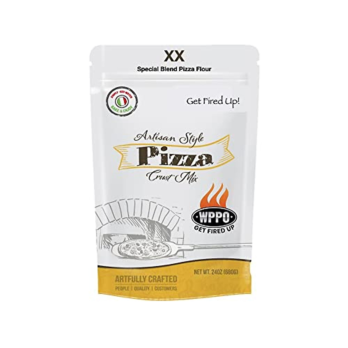 WPPO WKE-01CPO-BK 7-Piece 20 in. x 27 in. x 32 in. Le Peppe Portable Wood Fired Pizza Oven Kit - Black