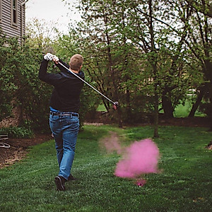 Winsharp Gender Reveal Golf Balls Exploding Golf Ball Set - 2 Balls - 1 Pink & Blue Plus Golf Tees and 20 Pink and 20 Blue Baby Gender Voting Stickers Gender Reveal Decoration Ideas Golf Theme