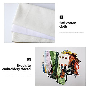 Embroidery Kit for Beginners, Butterfly Bee Flower Embroidery Starter Kit for Adults, 4 Sets Cross Stitch Practice Kits for Craft Lover, Including 4 Embroidery Hoop, Colored Threads and Needles