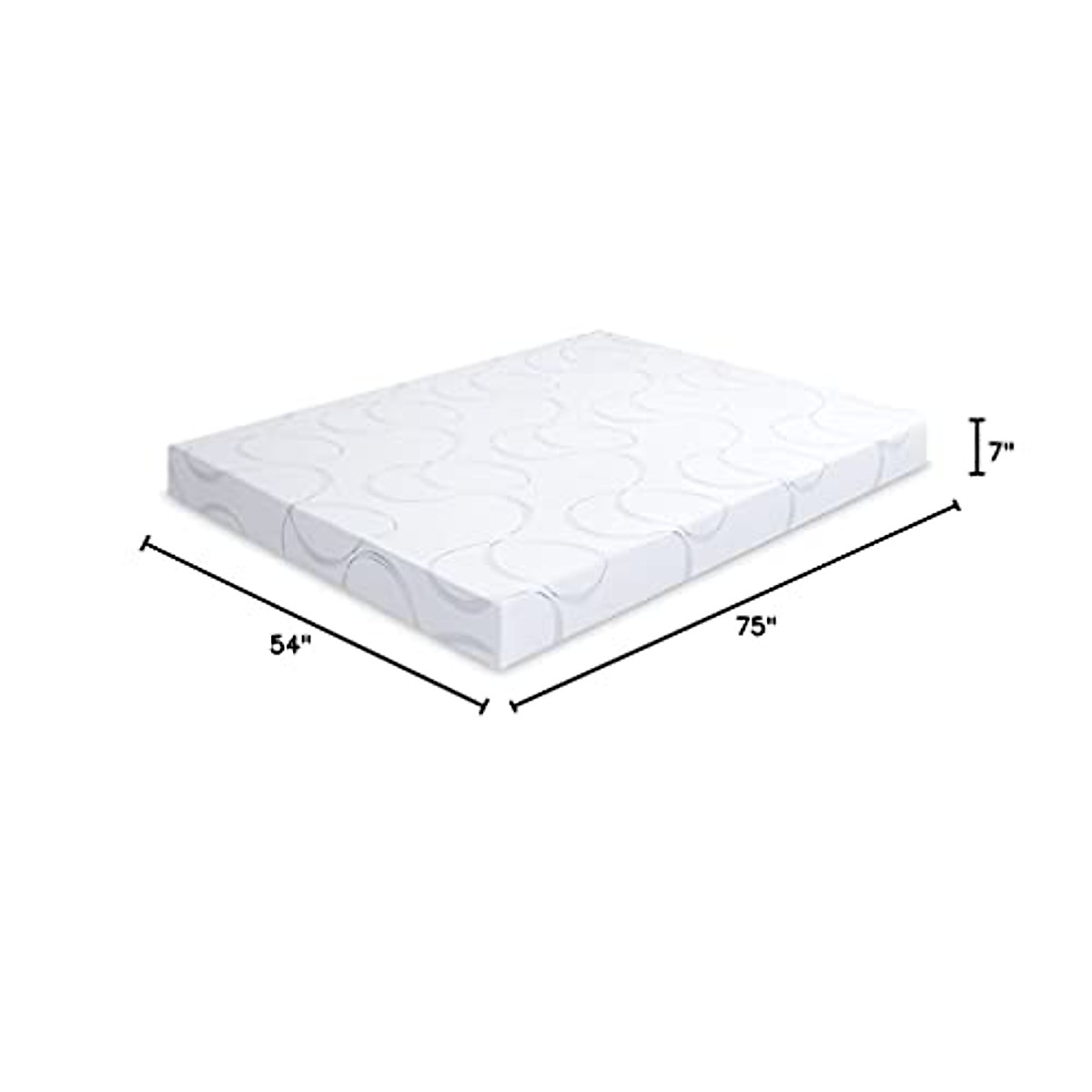 PrimaSleep 7 Inch Memory Foam Mattress, I-Gel, Tight Top, Cool (Full)