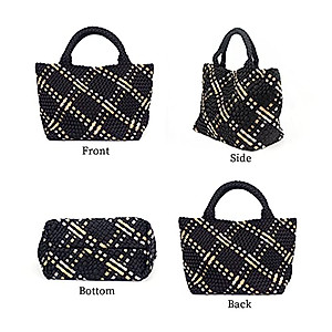 ORAD Women Tote Bag Large Neoprene Tote Bag Fashion Woven Bag Neoprene Tote Handbag Roomy Shoulder Bags for Beach, Gym, Travelling