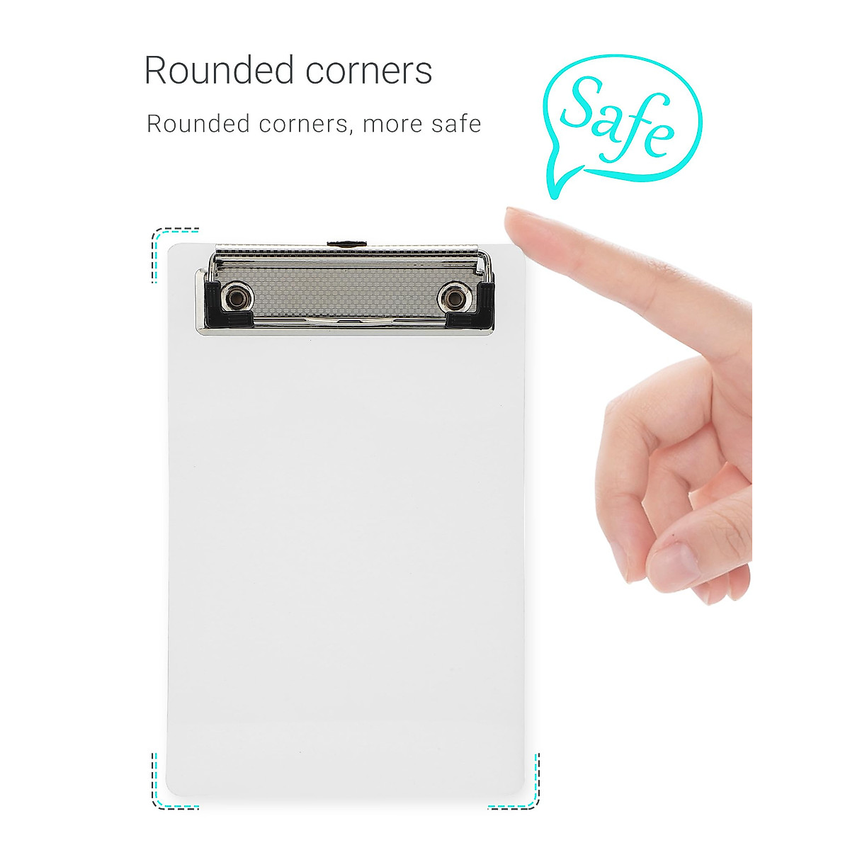 Mini Clipboard, Mymazn Small Clipboard 4.7x7.3 Inch Pretty Cute Clipboard Memo Size Pocket Clipboard Tiny A6 Clip Boards Plastic (5 Pack)