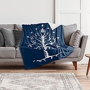 The Lord of The Rings Blanket, 50"x60" Tree of Gondor Silky Touch Sherpa Back Super Soft Throw Blanket