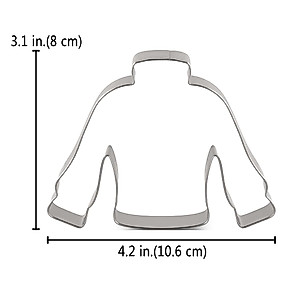 LILIAO Christmas Winter Ugly Sweater Cookie Cutter - 4.2 x 3.2 inches - Stainless Steel