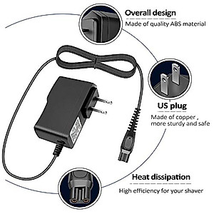 Frienda15V Replacement Shaver Charger Replacement Charger Cord Portable Adapter Universal Replace Charger Cord for Electric Shaver