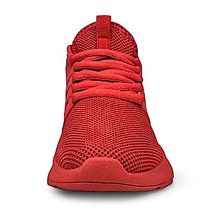 Troadlop Girls Shoes Lightweight Casual Walking Sneakers for Boy Red Size 2 M US Little Kid