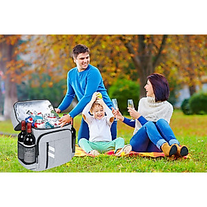 FORICH Backpack Cooler Leakproof Insulated Waterproof Backpack Cooler Bag, Lightweight Soft Beach Cooler Backpack for Men Women to Work Lunch Picnics Camping Hiking, 30 Cans