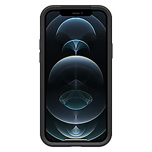 OtterBox Clear Case with Colorful Grip Edge for iPhone 12/12 Pro - Black Crystal (Clear/Black)