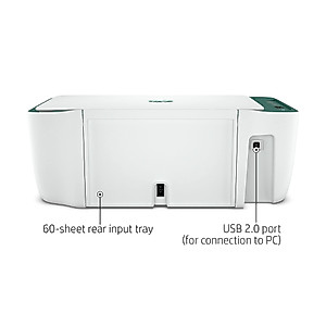 HP DeskJet 27 42e Series Wireless Inkjet Color All-in-One Printer - Print Copy Scan - Mobile Printing - USB Connectivity - Up to 7 ISO PPM - Up to 4800 x 1200 DPI - Sequoia + HDMI Cable (Renewed)