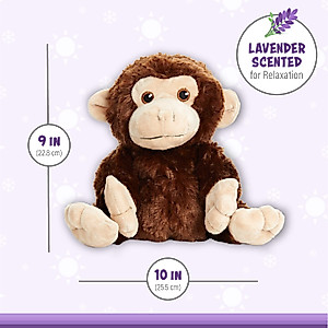 Warm Pals - Marvin The Monkey - 1.5lbs - Cozy Microwavable Lavender Scented Plush Toys - Heated Stuffed Animal - Heatable Coolable Bedtime Comfort Plushie