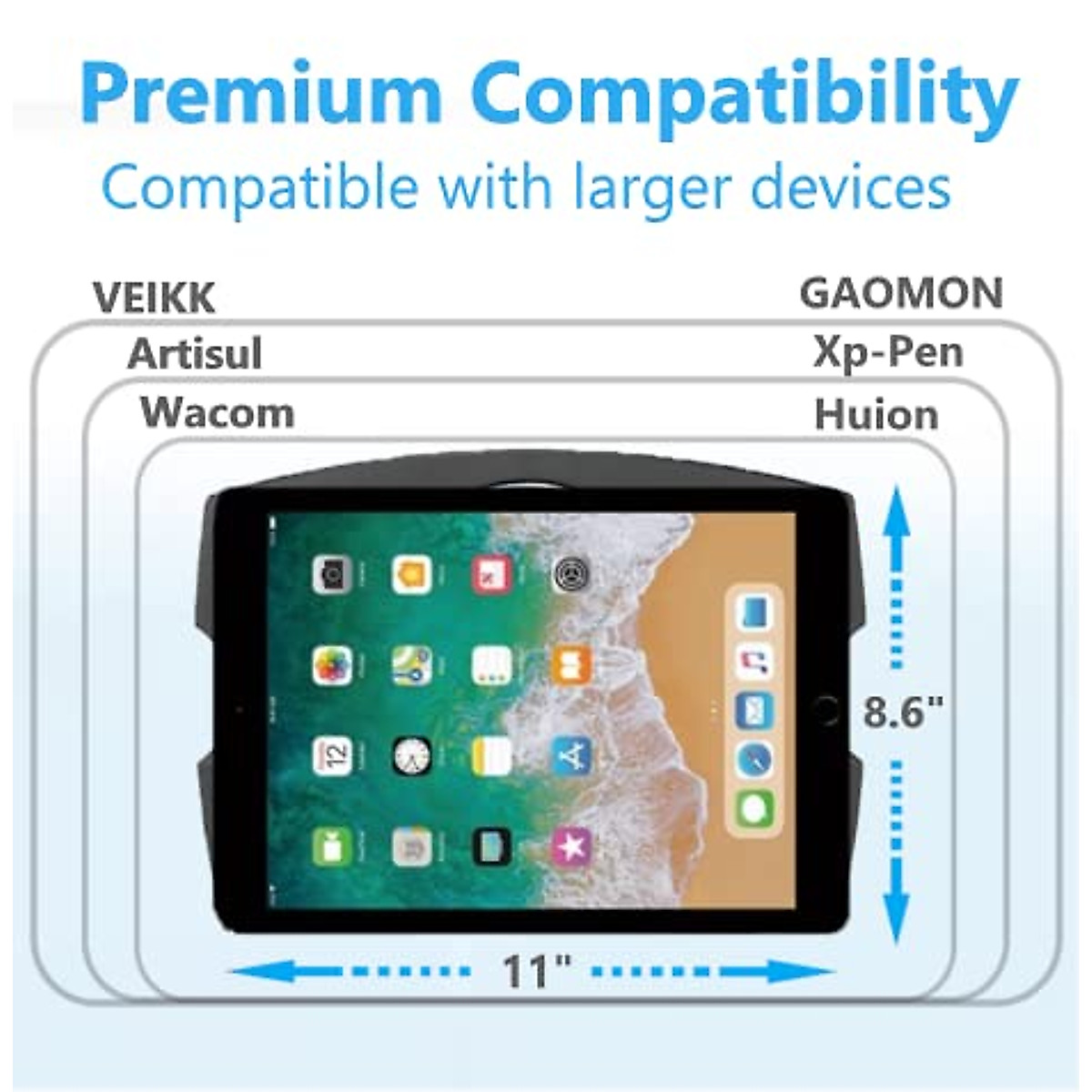 MAX SMART Universal Drawing Tablet Stand, Adjustable Compatible with Artisul, iPad Pro, Wacom, Cintiq, Huion, XP-Pen