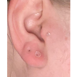 Longita 20g 18g Clear Nose Studs Clear Nose Rings for Work Plastic Nose Rings for Surgery Clear Earrings Plastic Earrings 16g Clear Cartilage Earrings