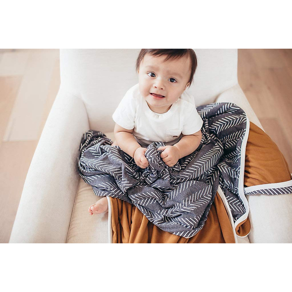 Large Premium Knit Baby 3 Layer Stretchy Quilt Blanket Canyon by Copper Pearl