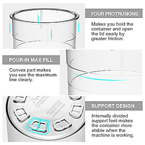 ARCOOLOR Containers Replacement for Ninja Creami Deluxe Pints and Silicone Lid, Compatible with NC500, NC501 Series Deluxe Ice Cream Maker with E-Cookbook, Airtight (Mix, 4 Pack)