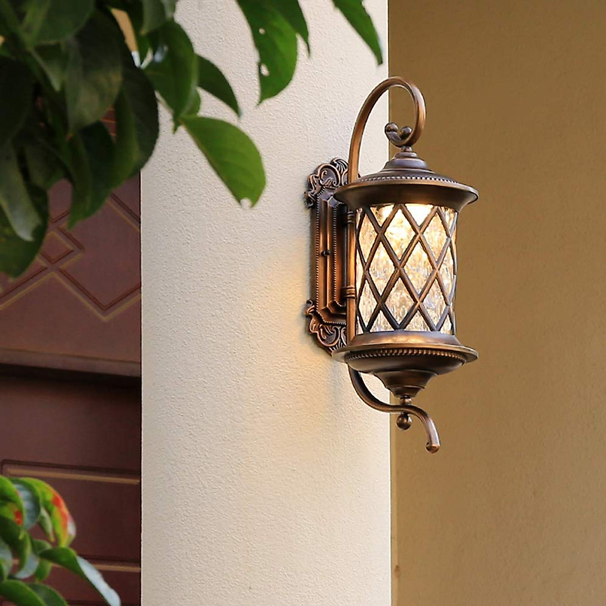 ZHDWOALG Farmhouse Chandelier Outdoor Wall Mount Light Fixture Waterproof Exterior Sconces with Aluminum Housing Wall Sconce Light Creative Wall Lantern for Patio, Deck, Yard, Garden, Path, Home Moder