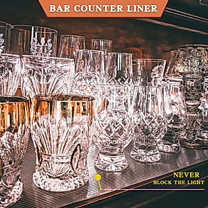 Multifunctional Shelve Liner Easy Cleaning Non-Slip Oil-Proof Cabinet Fridge Liner and Mat for Bar Kitchen Table x 2 Rolls (Stripe+Polka Dot)