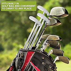 Asyxstar Upgraded Golf Putter, Golf Putter for Him Her - 33" Two Ways Mini Golf Putters for Men Women Kids Right/Left Handed Golfers, Golf Clubs Set with 2 Golf Practice Balls for Any Putting Mat