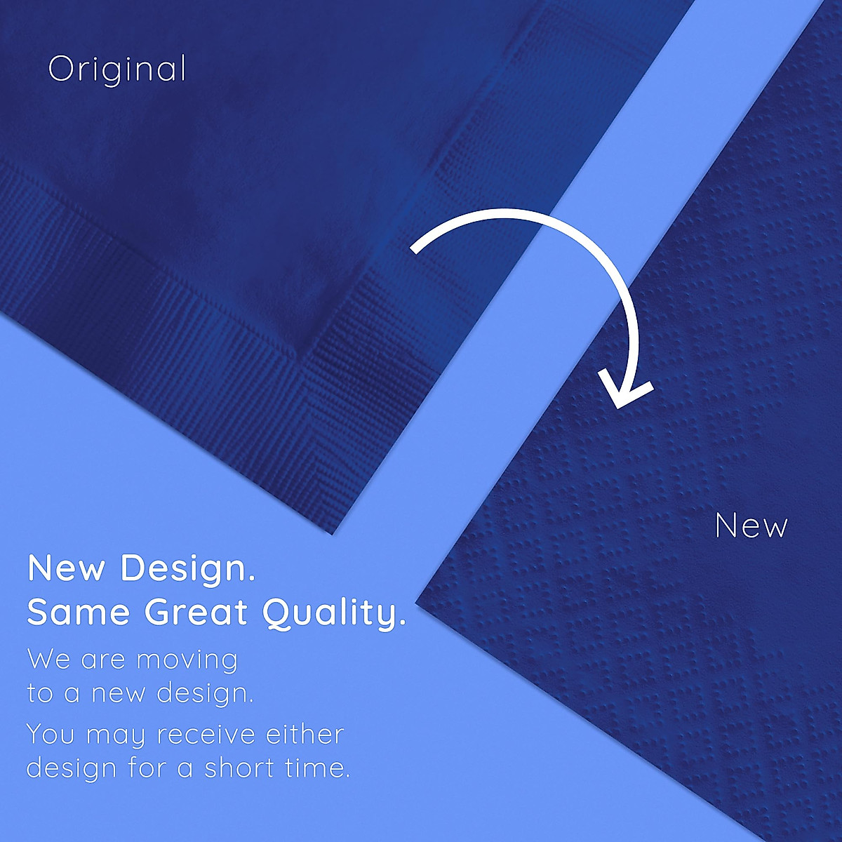 Creative Converting Touch of Color 3-Ply Paper Lunch Napkins, 50 Count, Cobalt