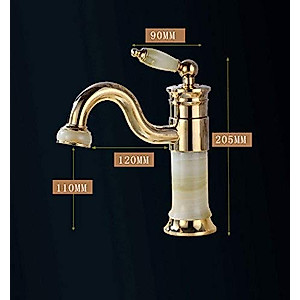 ShiSyan Y-LKUN Basin Sink Mixer Tap for Lavatory Antique Hot and Cold Water Rose Gold Bathroom Vanity Sink Faucet