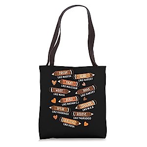 Dream Like Martin African Leaders Black History Month Tote Bag