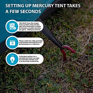 Thermalab Anti UV Beach Tent with Carry Bag, Blue