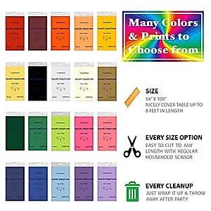 Party Essentials ValuMost Plastic Table Cover Available in 36 Colors, 54" x 108", Lavender