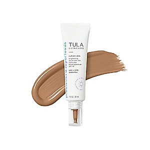 TULA Skin Care Radiant Skin Brightening Serum Skin Tint SPF | Facial Sunscreen Provides Broad Spectrum SPF 30 Protection, Tinted, Serum-Light Formula Brightens and Evens Skin | Shade 13, 1.0 fl. oz.