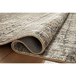 Loloi Amber Lewis x Morgan Collection MOG-02 Navy/Sand, Traditional 2' x 3'-6" Rectangle Accent Rug feat. CloudPile™