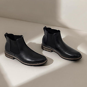 Bruno Marc Men's Chelsea Boots Dress Ankle Slip On Boots,BLACK,Size 12,URBAN-06-1