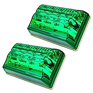 ACSUZ 2Pcs Side Marker Lights DC24V 20LED Car External Lights Squarde Warning Tail Light Auto Trailer Truck Lorry Lamps,Green