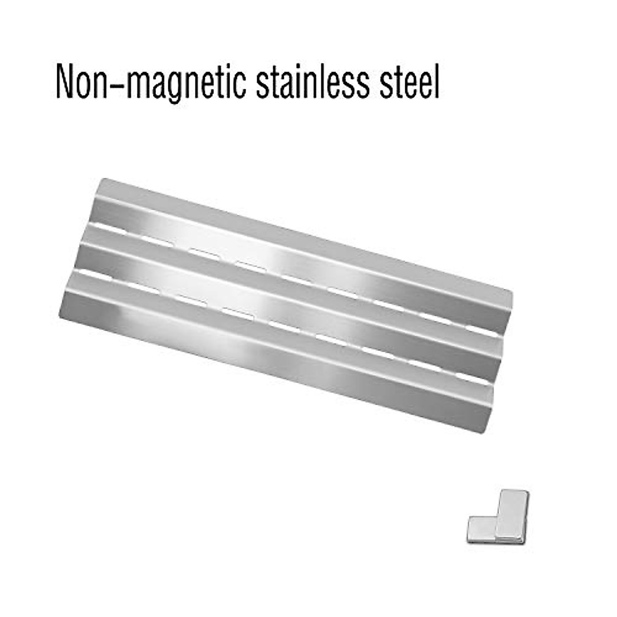 Kalomo Stainless Steel Grill Heat Plates Shield Flame Tamer, 17-9/16" BBQ Gas Grill Replacement Parts for Lowes, Perfect Flame 276964L, Huntington 6561-64, GrillPro 224069, Broil King, Broil-Mate