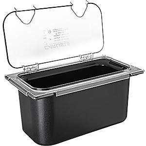 Carlisle FoodService Products CM10279Z07 Coldmaster EZ Access Lid with Notch, 1/3 Size, 0.9" Height, 13" Width, 7" Length, Polycarbonate (PC), Clear (Pack of 2)