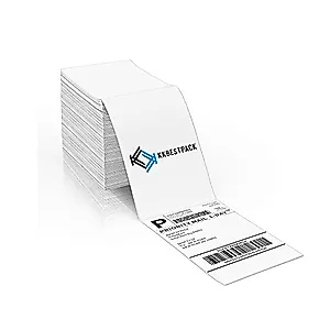 KKBESTPACK Fan Fold 4”x 6”Direct Thermal Shipping Labels (Pack of 500)