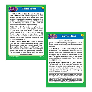 Super Duper Publications | What Would You Do at Home If… Fun Deck | Social Skills Flash Cards | Educational Learning Materials for Children