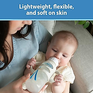 Dr. Brown's Milestones Narrow Sippy Spout Bottle with 100% Silicone Handles, Easy-Grip Handles with Soft Sippy Spout, 8oz/250mL, Black & Ecru, 2 Count (Pack of 1), 6m+