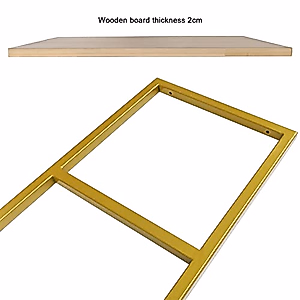 Ceiling Shelf, Hanging Shelf with guardrail - 2 Layer Ceiling Mount Storage Rack with wooden boards, 47.2inch Metal display stand for wine bottle Plants books Storage, for Restaurant, Bar, Cafe