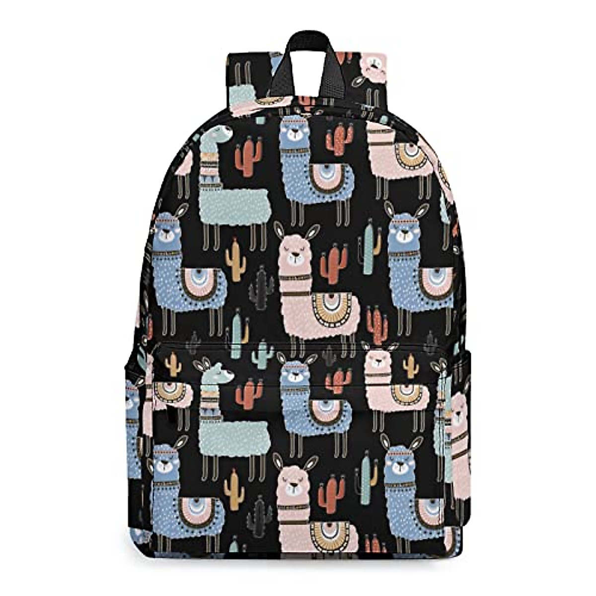 Llama Alpaca Backpack Bookbag Adjustable Shoulder Strap Daypack Travel Hiking Camping Backpacks for Women Teens